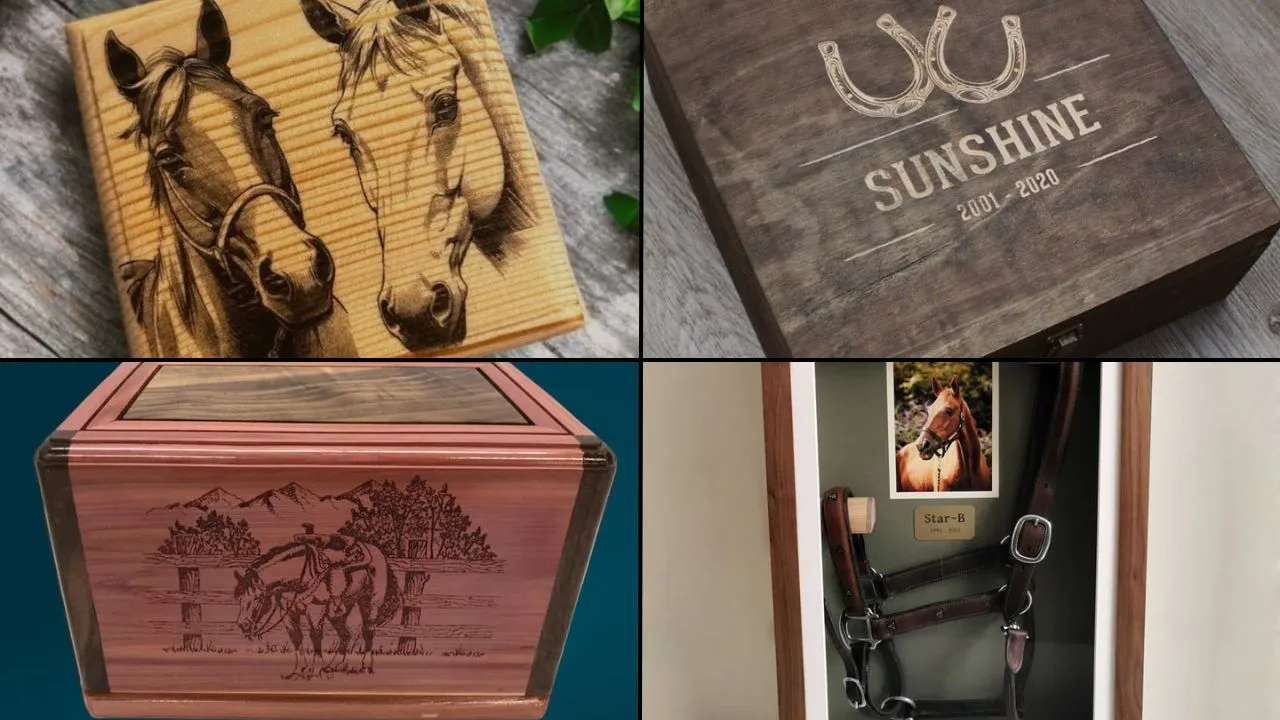 4 Horse Memorial Shadow Box | Ideas, Designs & Keepsake Displays