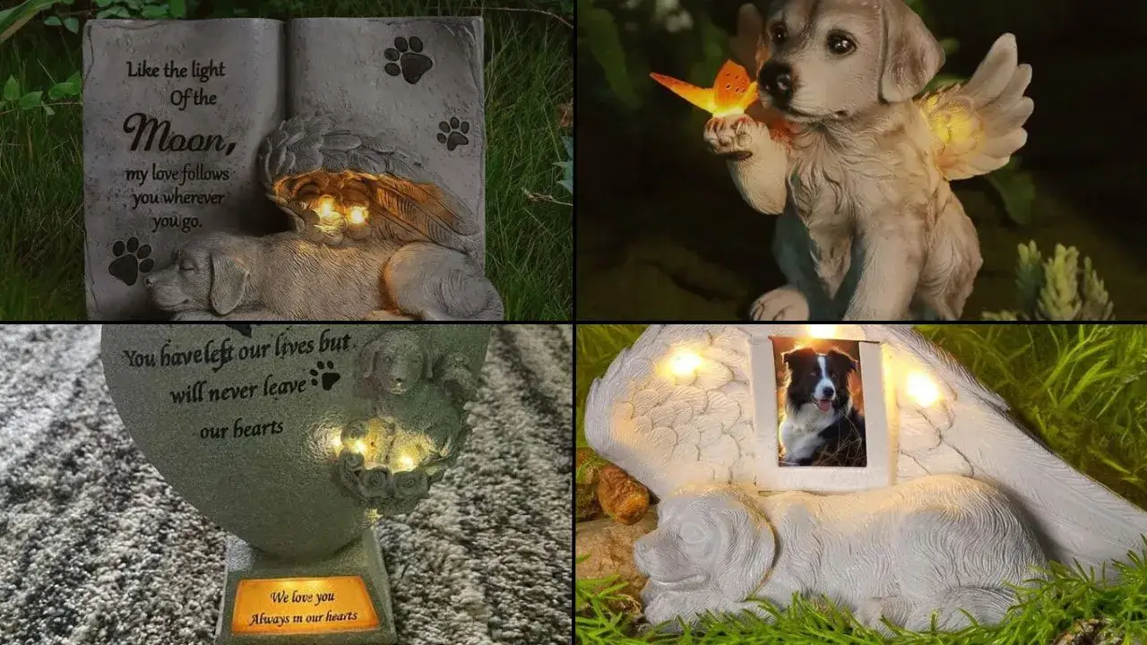 8 Best Lighted & Solar Pet Memorial Stones for Garden or Grave