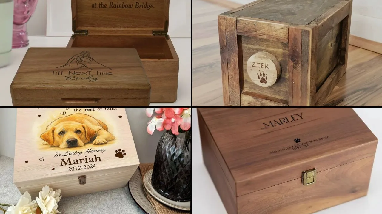 7 Best Engraved Wooden Keepsake Boxes for Pets – Personalized Memorial ...