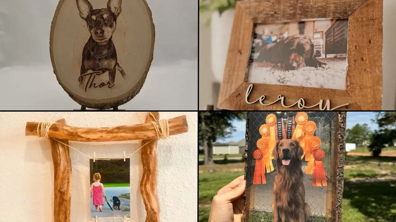 9 Beautiful Wood & Rustic Pet Memorial Frames That Keep Love Alive