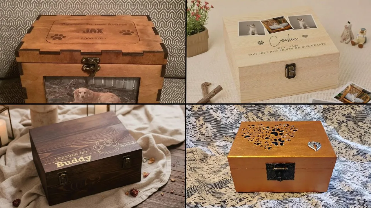 Best 7 Pet Combination Boxes for Ashes & Keepsakes | Photo & Storage
